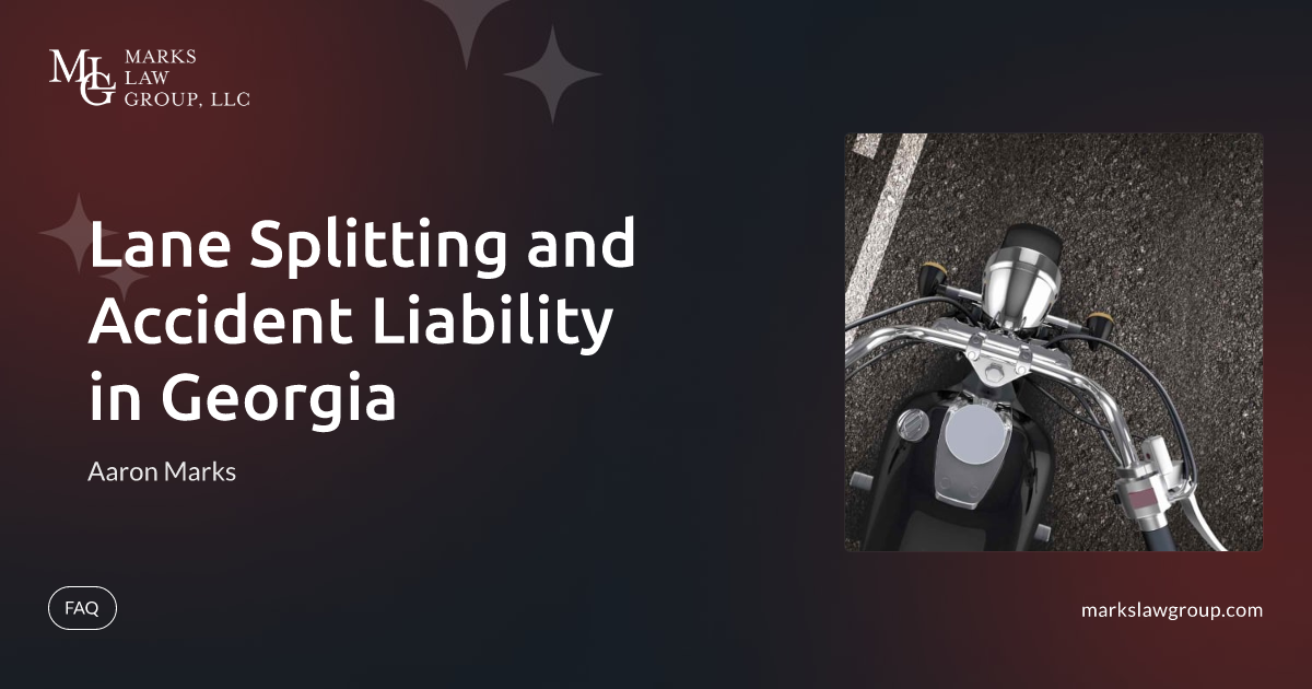 Lane Splitting and Accident Liability in Georgia Explained